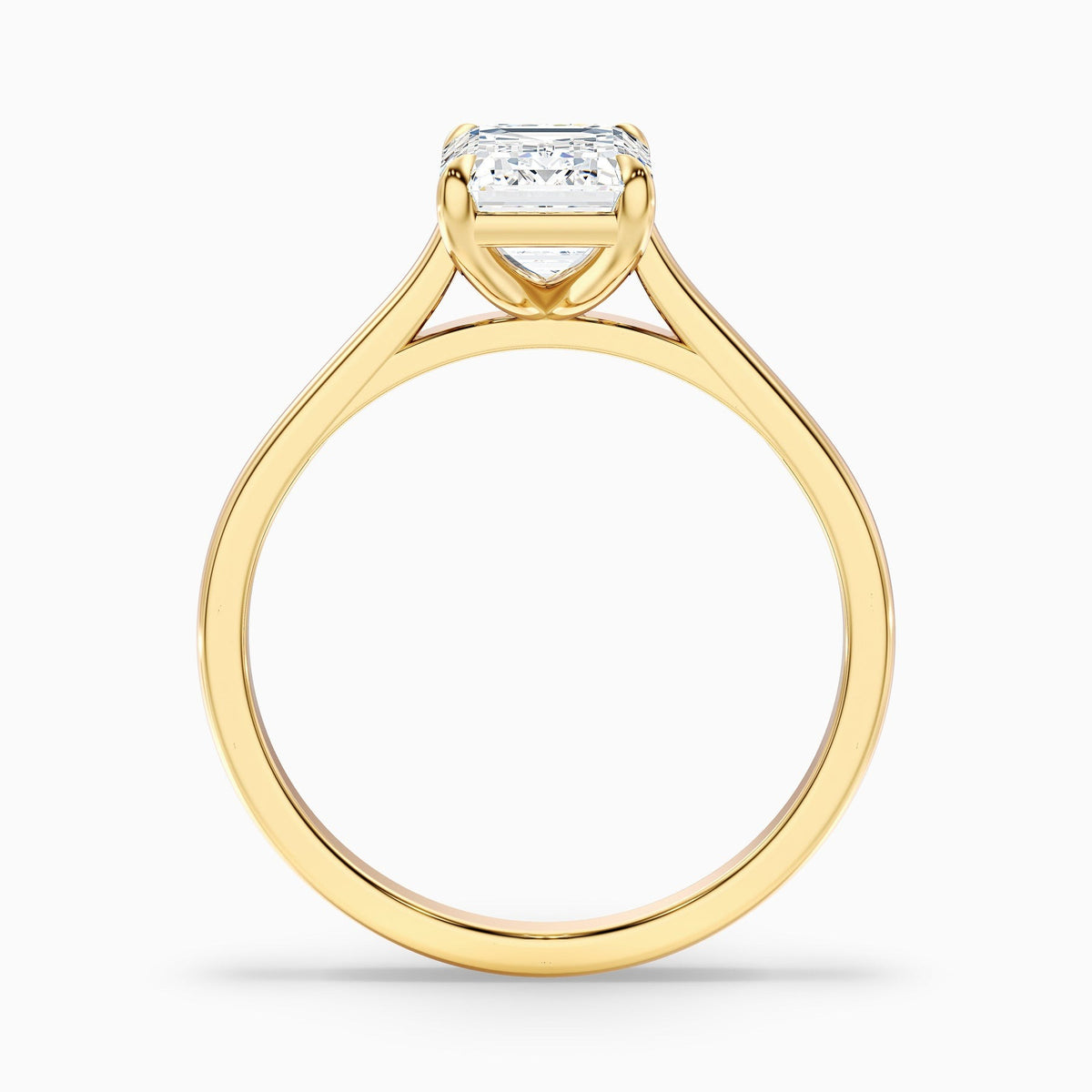 Arctic 1 Carat Emerald Cut Solitaire Lab Grown Engagement Ring in 18k ...