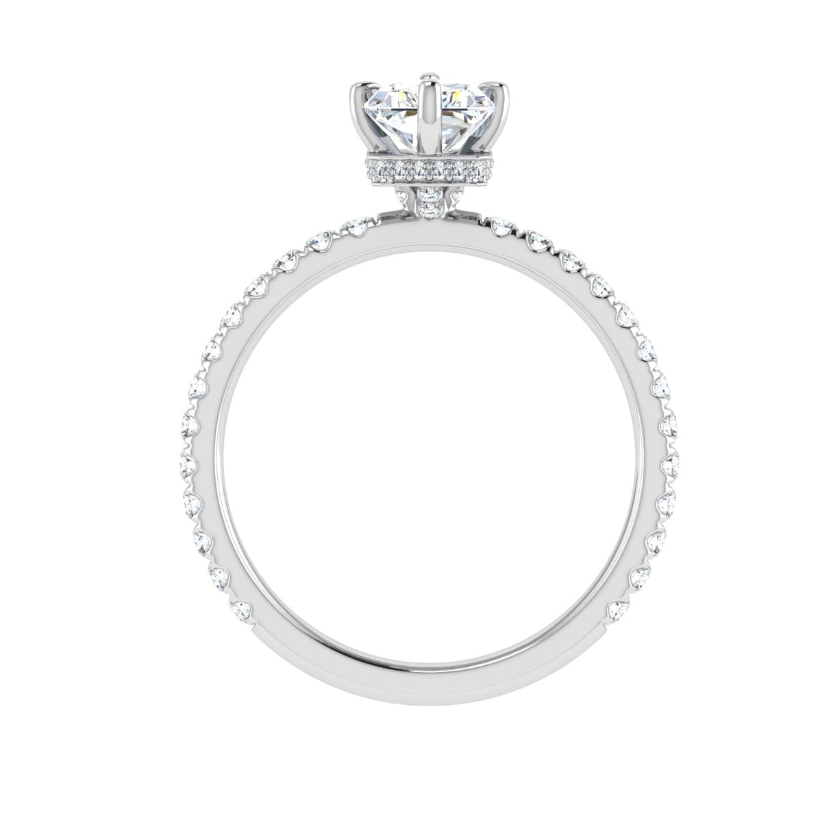 Destiny's Radiant Compass Prong Moissanite Engagement Ring – Grown Leo